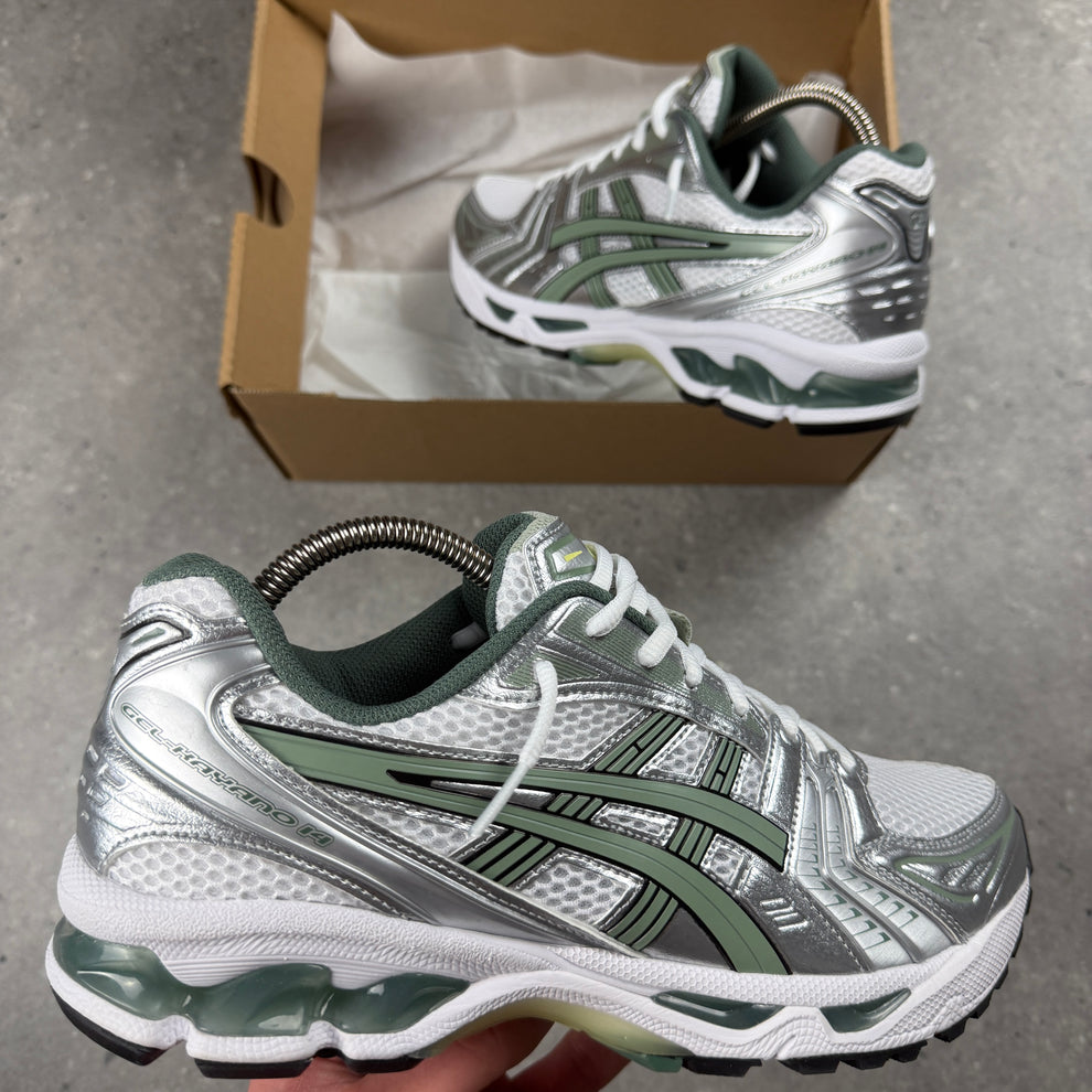 ASICS GEL KAYANO 14 WHITE SLATE GREY – Evosportsuk